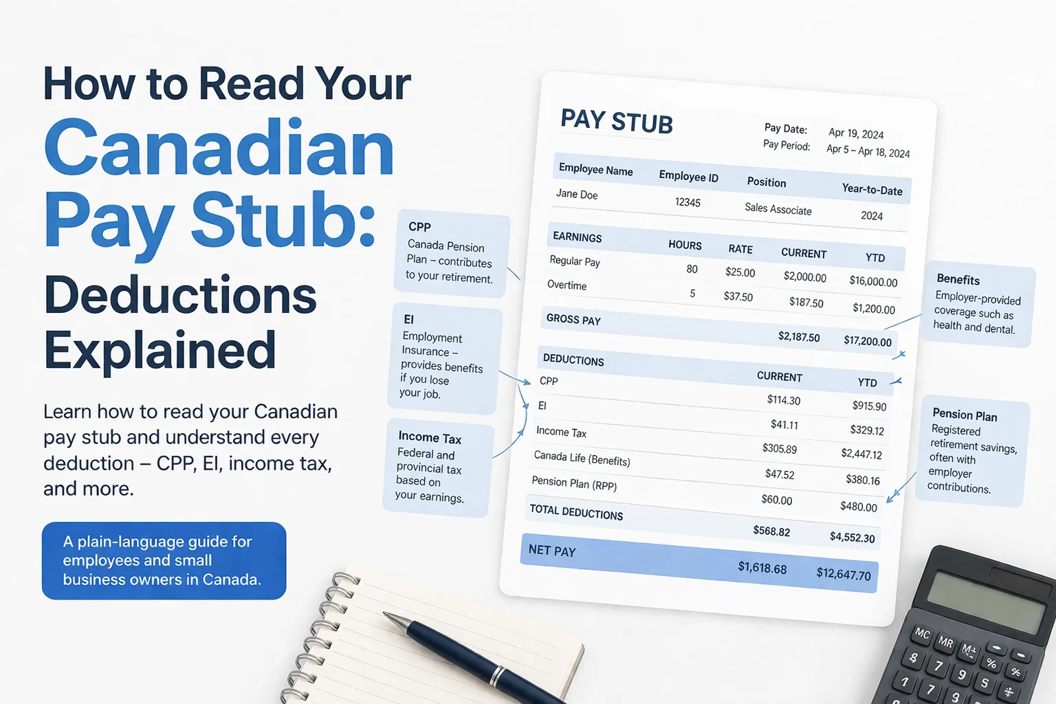 How to Read Your Canadian Pay Stub: Deductions Explained | Whealth